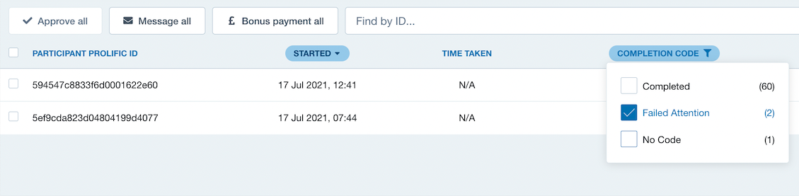 How to automatically sort and approve study responses with Custom Completion Codes | Prolific